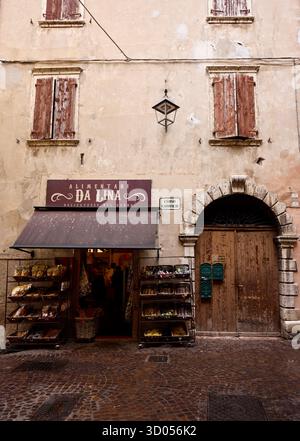 Lago di Garda (Garda Lake) east side seen from Gardola, Tignale ...