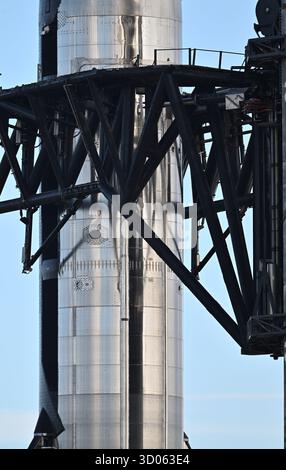 Starship 38 preparations prior to a static fire test on the orbital ...