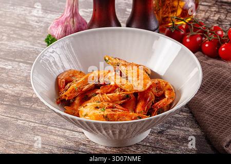 Delicous roasted tiger prawn snack in the bowl Stock Photo - Alamy
