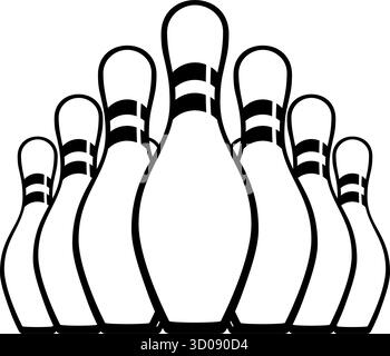 classic simple black cartoon ten pin bowling ball icon vector isolated ...