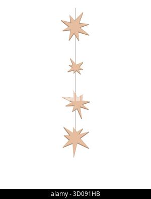 Simple and cute star from recycling cardboard paper. Christmas design ...