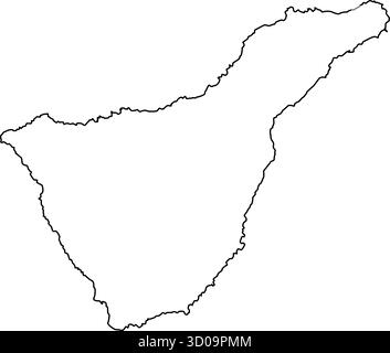 Tenerife map design. Shape of the island with beautiful geometric waves ...