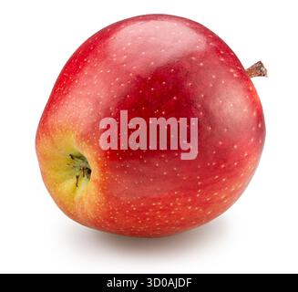 Red ripe apple bottom view isolated on white background Stock Photo - Alamy