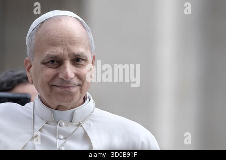 Pope Leo XIV arrives for his weekly general audience in St. Peter's ...