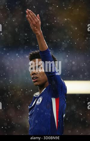 Estevao of Chelsea celebrates scoring his sides second goal during ...