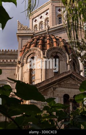 Medieval cathedral in Old Athens town in traditional Byzantine ...