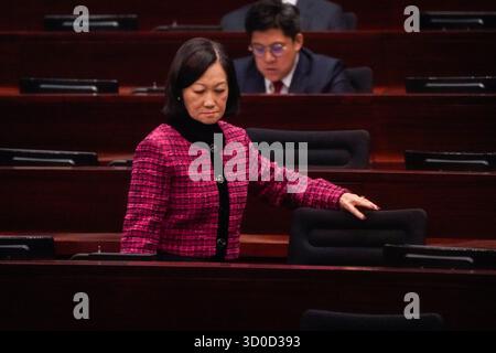 Regina Ip Lau Suk-yee, Member of the 7th Legislative Council, speaking ...