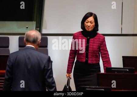 Regina Ip Lau Suk-yee, Member of the 7th Legislative Council, speaking ...