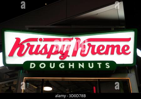 A Krispy Kreme doughnuts store is seen in Manhattan, New York City ...