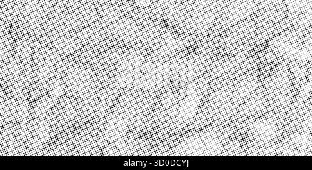 Grunge crumpled paper punk overlay with halftone stippled grain ...