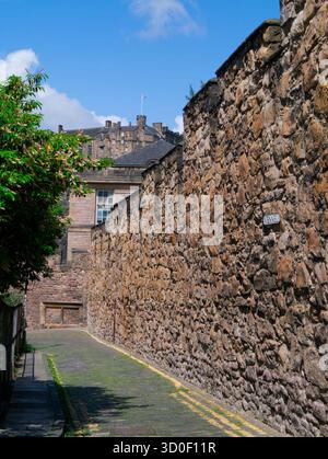 Telfer Wall in city of Edinburgh in Scotland, Old Town defensive stone ...