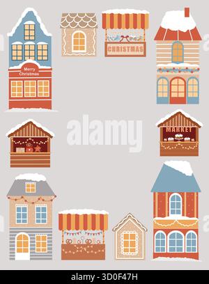 hand drawn flat winter sale banner vector design illustration Stock ...