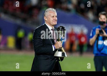Santiago, Chile - October 19: Davor Suker, football legend, holds the ...