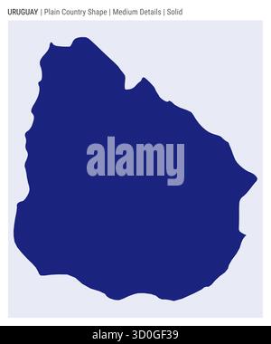 Uruguay vector country map silhouette Stock Vector Image & Art - Alamy
