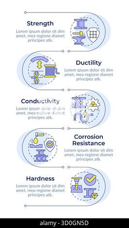 Properties of metals infographic 5 steps Stock Vector Image & Art - Alamy