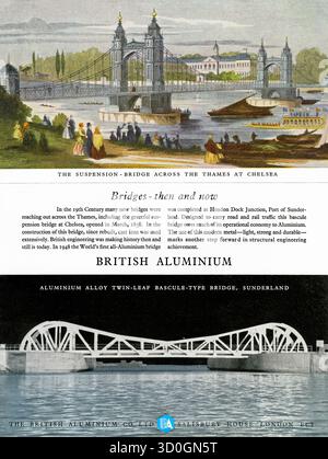 Chelsea Bridge, London 1858 Stock Photo - Alamy