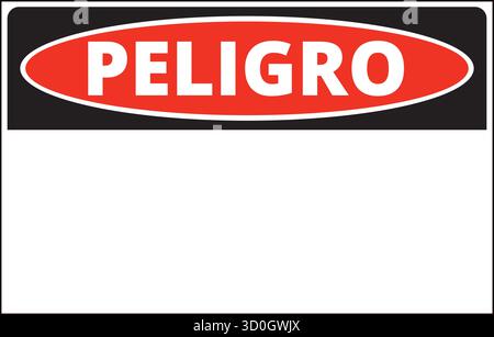 Danger sign with editable space on a white background Stock Vector ...