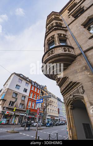 Classic european architecture meets modern design in an urban setting ...