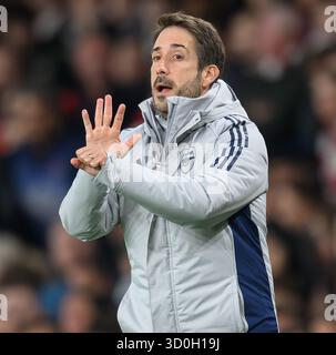 Arsenal set piece coach Nicolas Jover during the UEFA Champions League ...