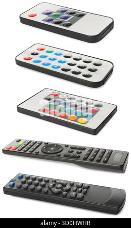 Different remote controls isolated on white, set Stock Photo - Alamy