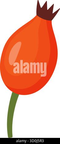 Wild rosehip icon cartoon vector. Berry food. Vitamin ripe Stock Vector ...