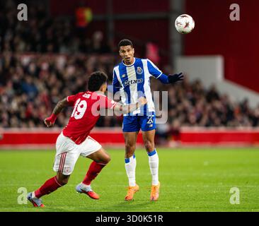 Igor Jesus of Nottingham Forest heads on goal during the Premier League ...
