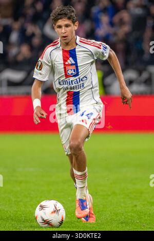 Khalis MERAH of Lyon during the UEFA Europa League, League phase, MD4 ...