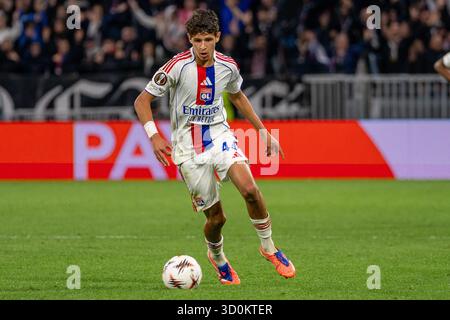 Khalis MERAH of Lyon during the UEFA Europa League, League phase, MD4 ...