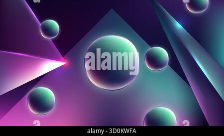Glowing purple neon abstract shapes on dark background. Perfect for ...
