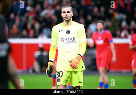 Lucas Chevalier of Paris Saint-Germain celebrates his team first goal ...