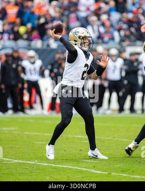 New Orleans Saints quarterback Spencer Rattler (2) warms up prior to an ...
