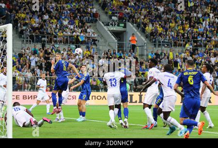 The Ukrainian team during the 2026 World Cup qualifying football match ...