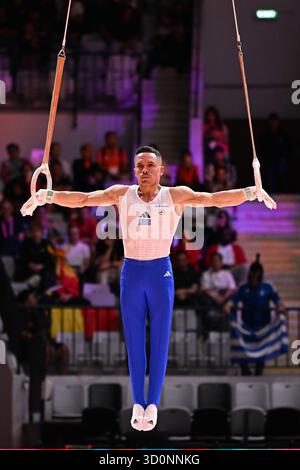 October 24, 2025, Jakarta, Indonesia: SYQUE CAESAR pulls a mat during ...