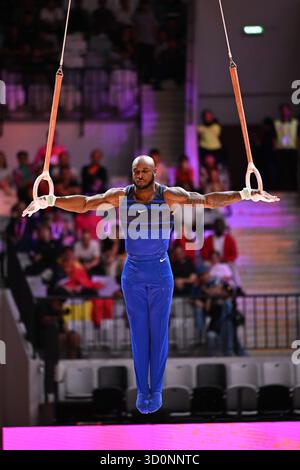 October 24, 2025, Jakarta, Indonesia: SYQUE CAESAR pulls a mat during ...