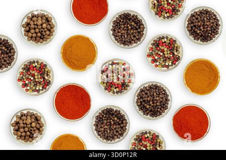 Composition of Spices and seasonings in bowls Stock Photo - Alamy