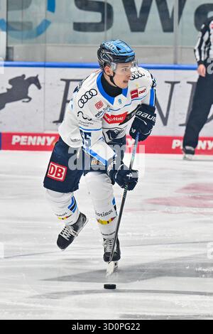 Edwin Tropmann (ERC Ingolstadt #55) on the puck,. Cutout, portrait ...