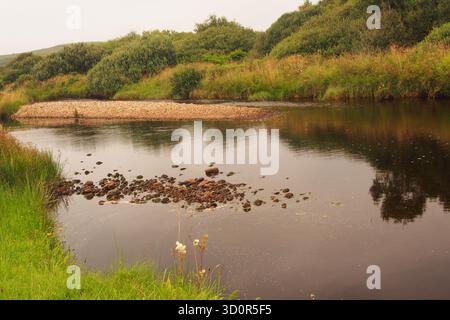 A scenic view along the River Laggan, on the Laggan estate, Islay ...