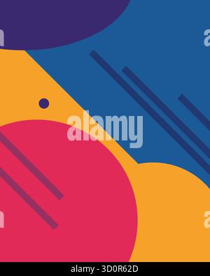 Digital geometric lines colorful overlap abstract vector background ...