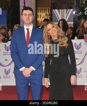 Cameron King and Carol Vorderman at the Pride of Britain Awards 2025 ...