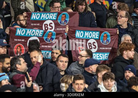 West Ham fans protest during the Premier League match Wolverhampton ...