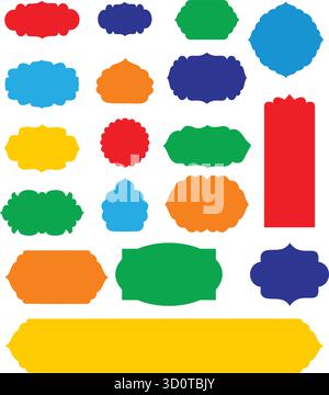 Banner, ribbon horizontal shape, design element - stock vector ...