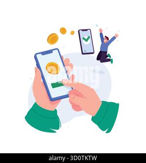 business persons and coin Stock Vector Image & Art - Alamy