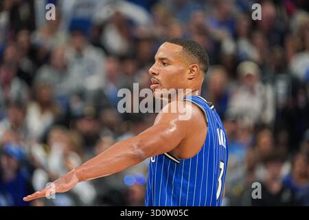 Orlando Magic guard Desmond Bane (3) shoots against the Miami Heat ...