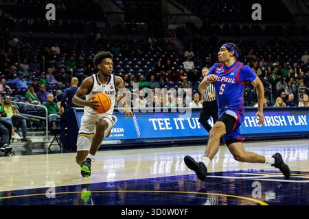 DePaul guard RJ Smith, center, and St. John's forward Rubén Prey, right ...