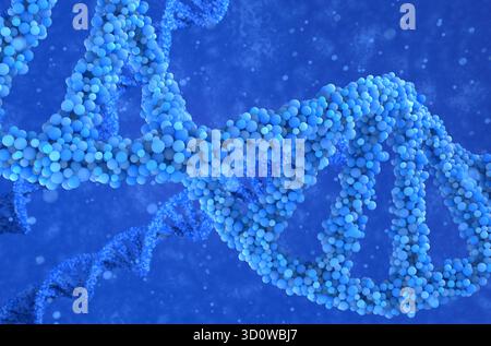 DNA molecule with the double polynucleotide spiral - isometric view 3d ...