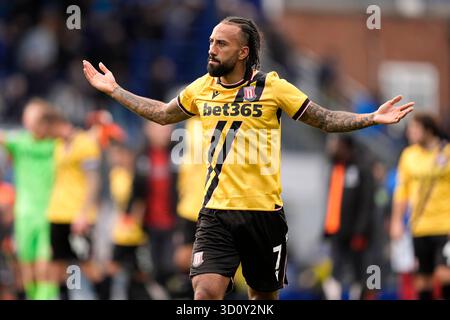 Stoke City's Sorba Thomas celebrates scoring their side's first goal of ...