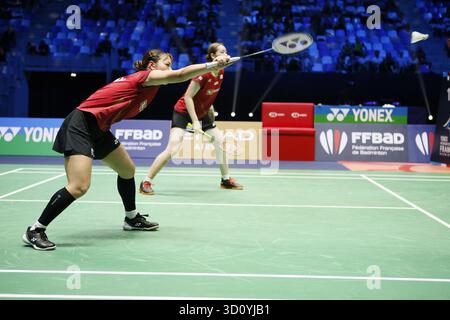 Yuki FUKUSHIMA and Mayu MATSUMOTO during the final of Yonex French Open ...