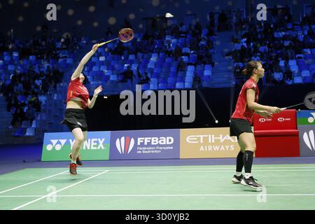 Yuki FUKUSHIMA and Mayu MATSUMOTO during the final of Yonex French Open ...