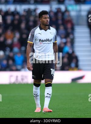 Rhian Brewster of Derby County during the Sky Bet Championship match ...