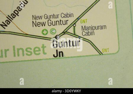 Guntur Jn - India Railways junction schematic transport map train ...